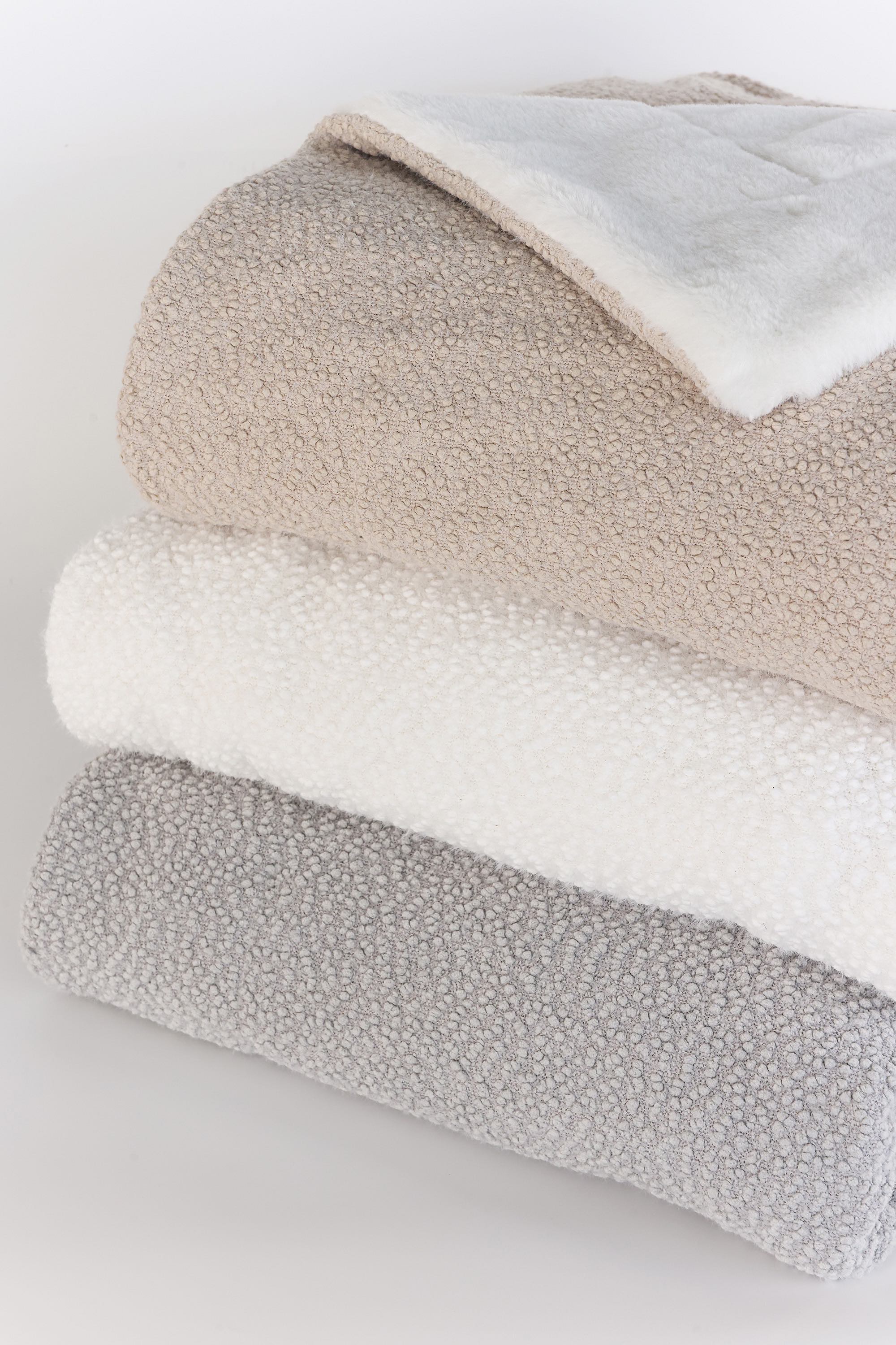 Bouclé Throw | White - Jennifer Adams® Home